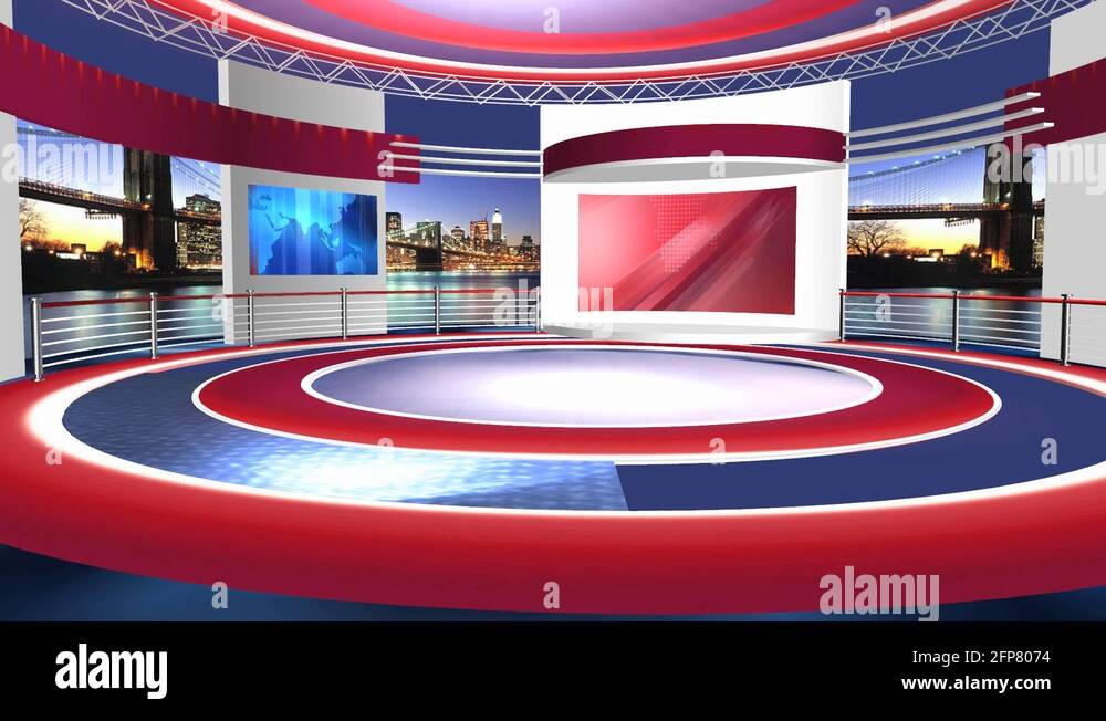 3D Virtual Studio Set Background Stock Video Footage - Alamy