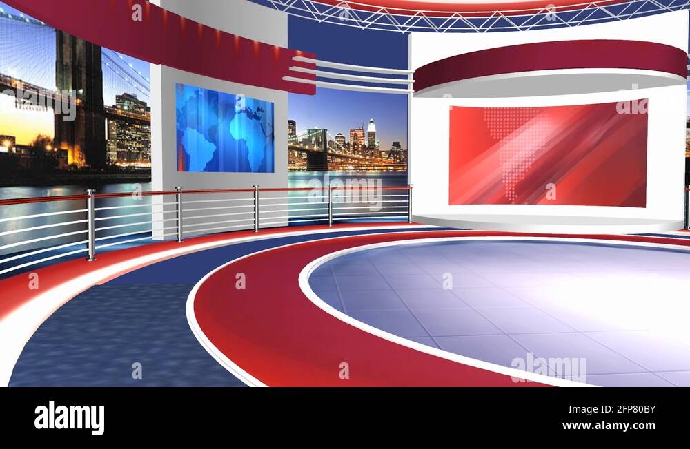 3D Virtual Studio Set Background Stock Video Footage - Alamy