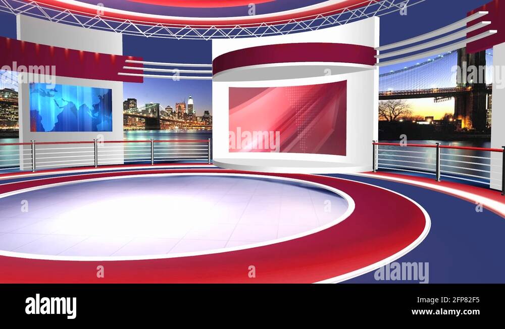 3D Virtual Studio Set Background Stock Video Footage - Alamy