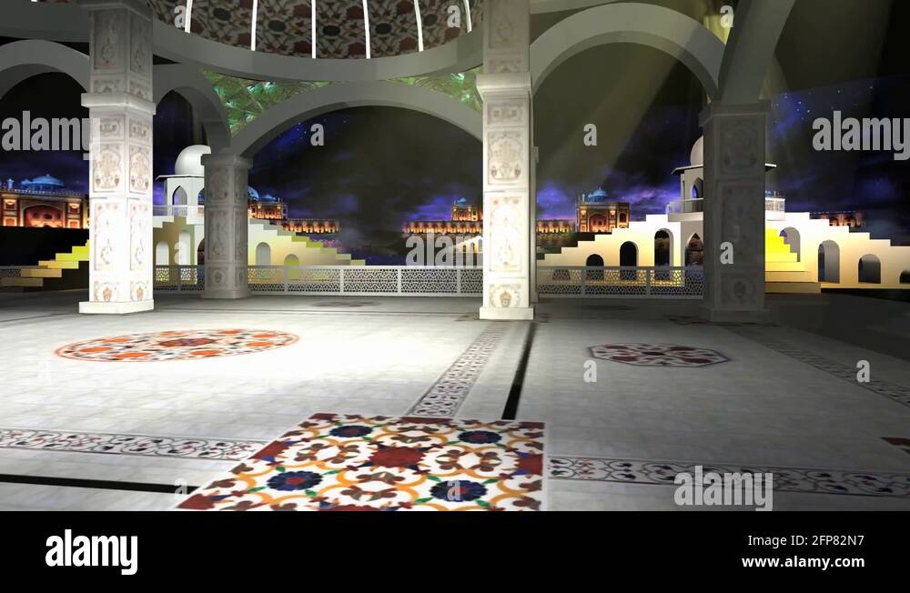 3D Virtual Studio Set Mosque Background Stock Video Footage - Alamy