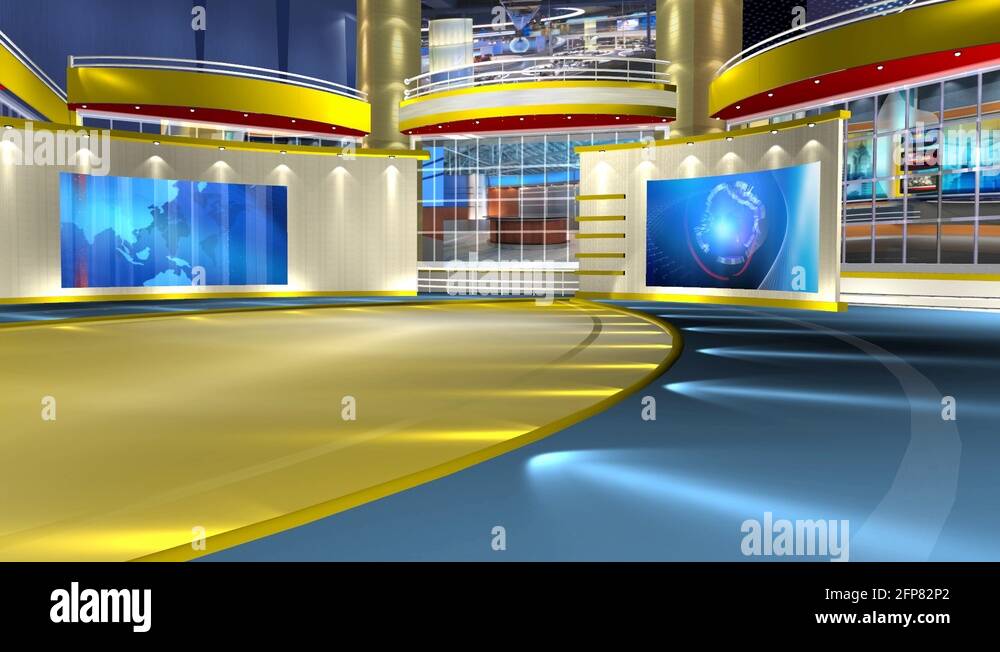3D Virtual Studio Set Background Stock Video Footage - Alamy