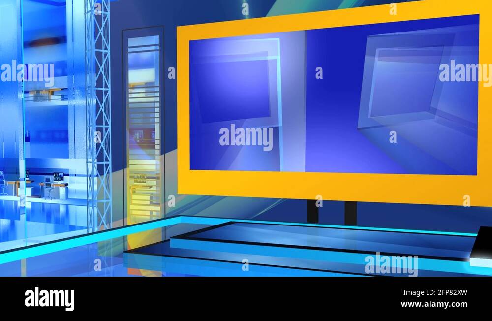 3D Virtual Studio Set Background Stock Video Footage - Alamy