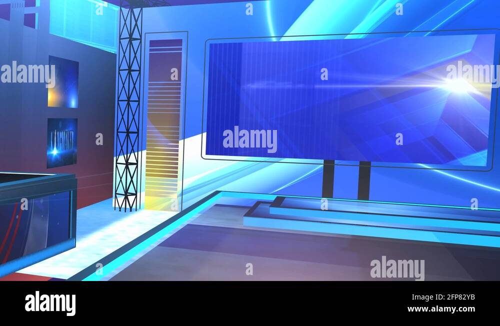 3D Virtual Studio Set Background Stock Video Footage - Alamy