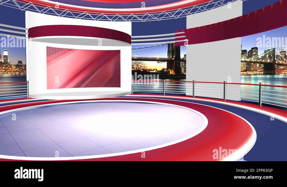 3D Virtual Studio Set Background Stock Video Footage - Alamy