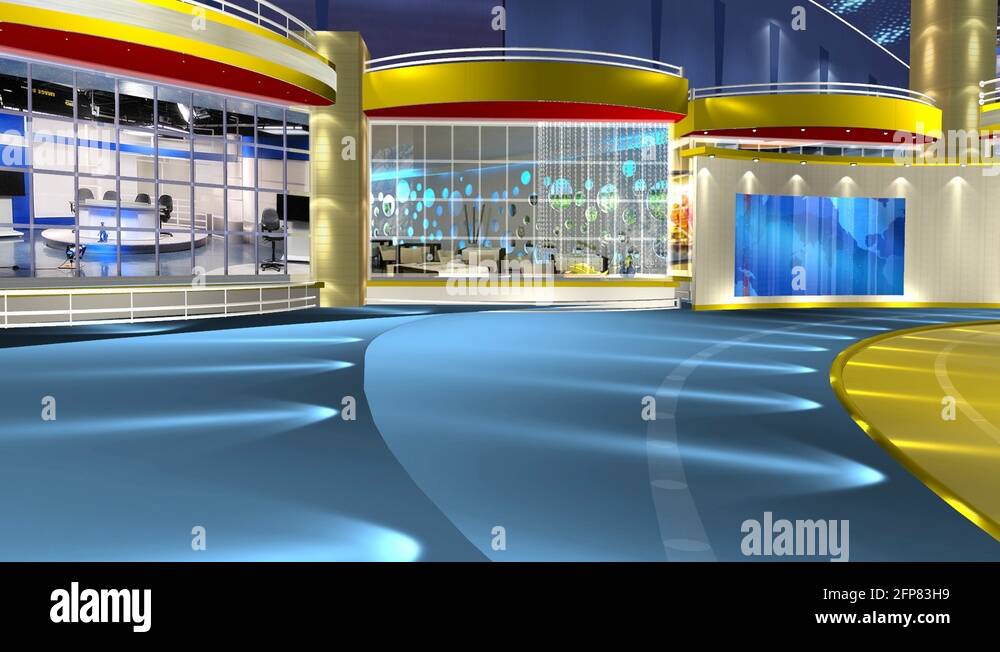 3D Virtual Studio Set Background Stock Video Footage - Alamy