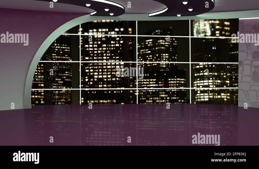 3D Virtual Studio Set Background Stock Video Footage - Alamy