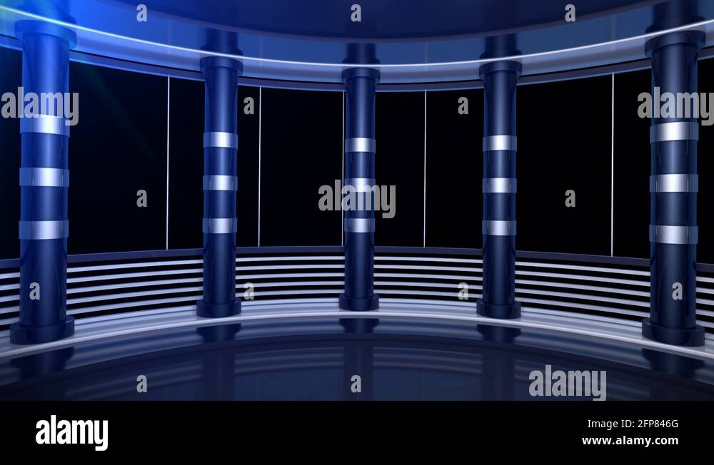 3D Virtual Studio Set Background Stock Video Footage - Alamy