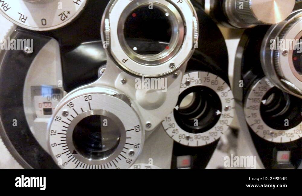 Optometri office room with chair and equipment Stock Video Footage - Alamy