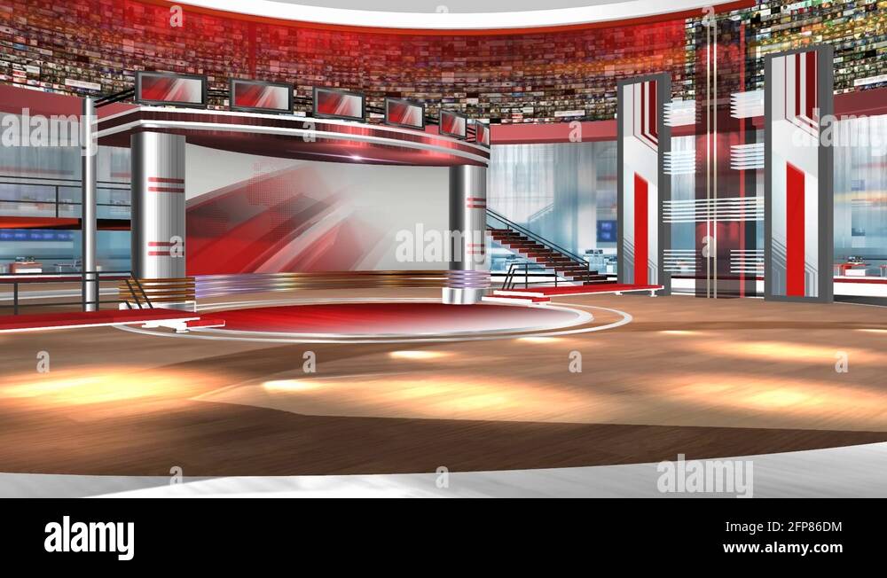 3D Virtual Studio Set Background Stock Video Footage - Alamy