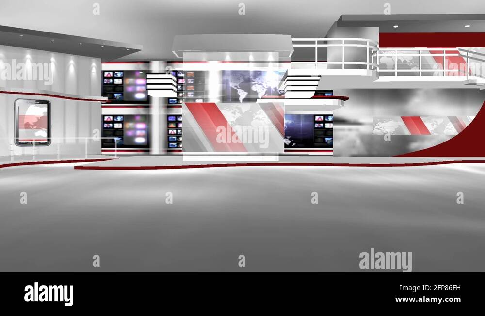 3D Virtual Studio Set Background Stock Video Footage - Alamy
