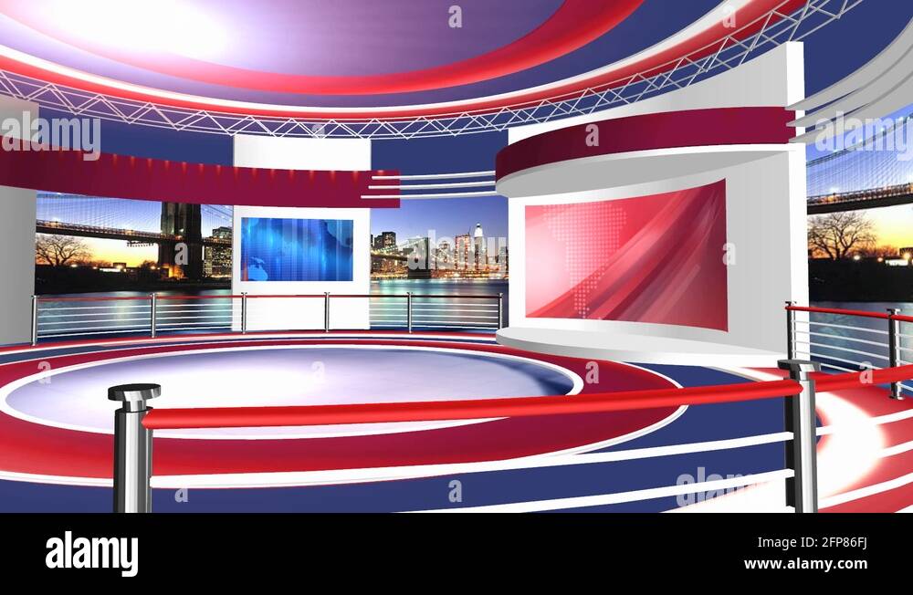 3D Virtual Studio Set Background Stock Video Footage - Alamy