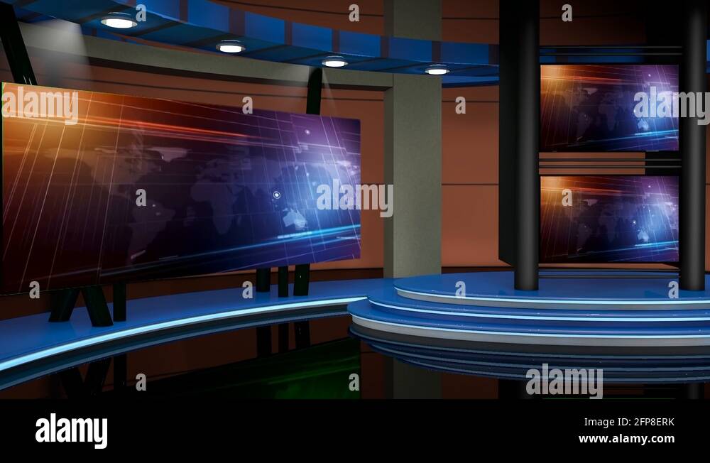 3D Virtual Studio Set Background Stock Video Footage - Alamy