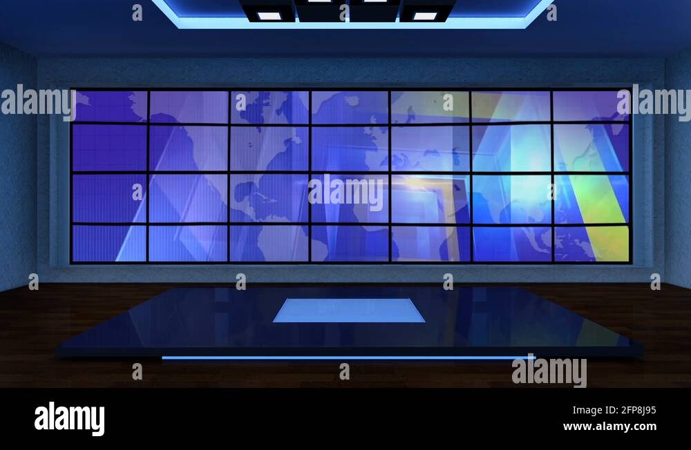 3D Virtual Studio Set Background Stock Video Footage - Alamy
