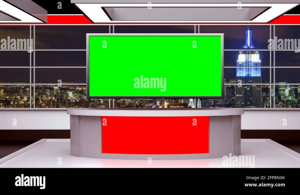 3D Virtual Studio Set Green Screen Background Stock Video Footage - Alamy