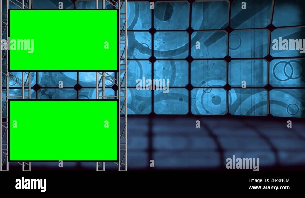 3D Virtual Studio Set Green Screen Background Stock Video Footage - Alamy