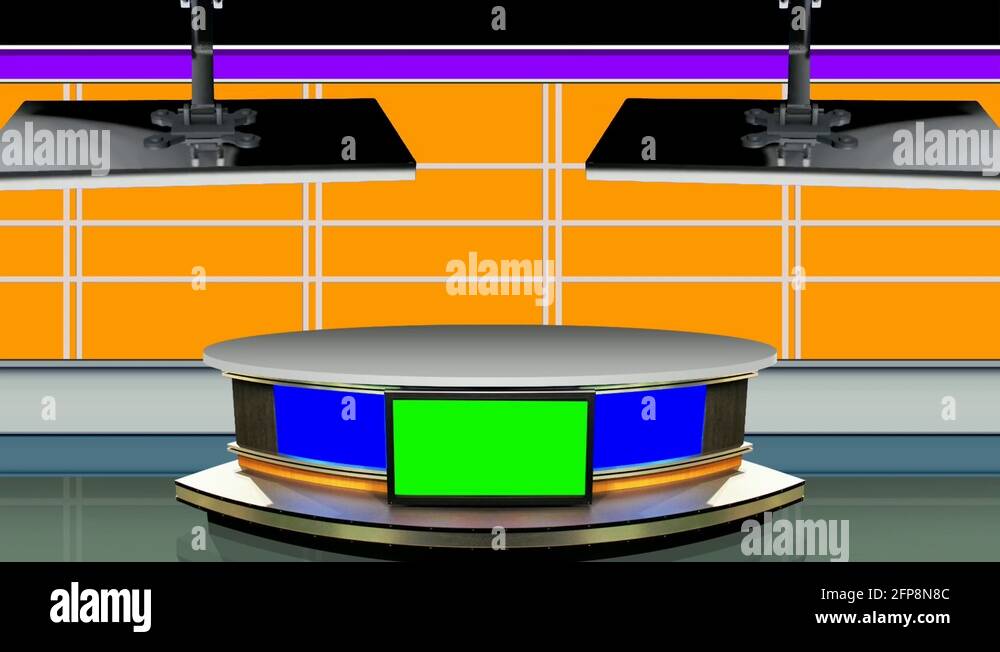 3D Virtual Studio Set Green Screen Background Stock Video Footage - Alamy