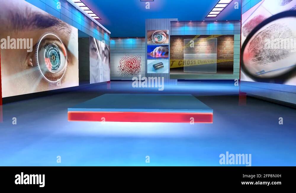 3d virtual crime studio set Background Stock Video Footage - Alamy