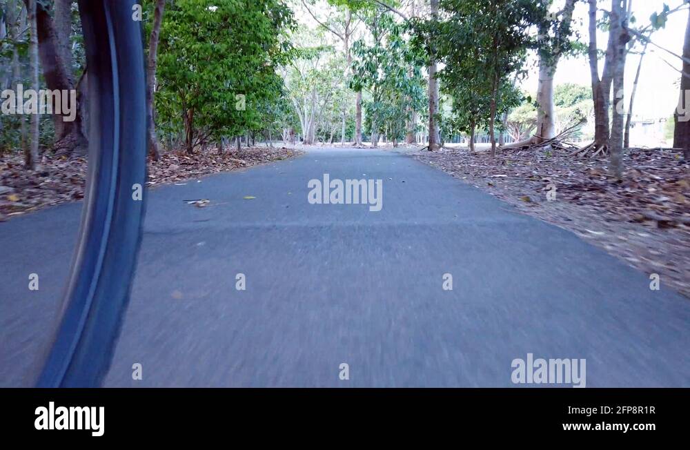 bike riding on a bitumen pathway and seeing the bitumene from ground ...