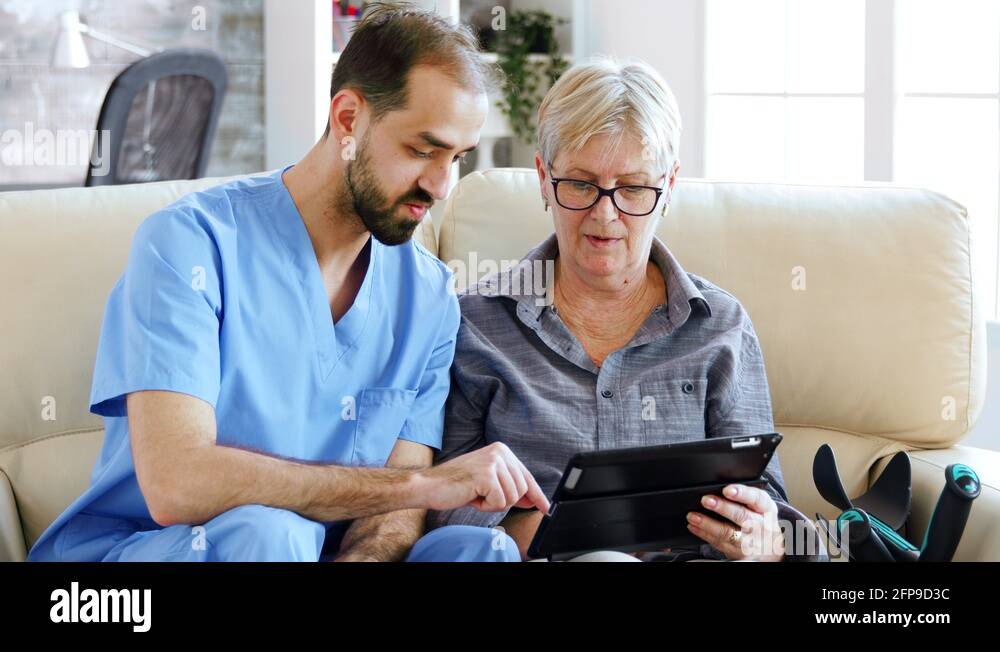 Elderly help by assistant Stock Videos & Footage - HD and 4K Video ...