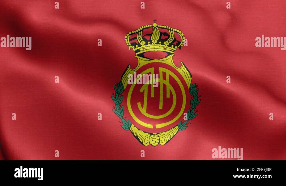 Red 4k animated loop of a waving flag of the Laliga Spanish soccer team ...