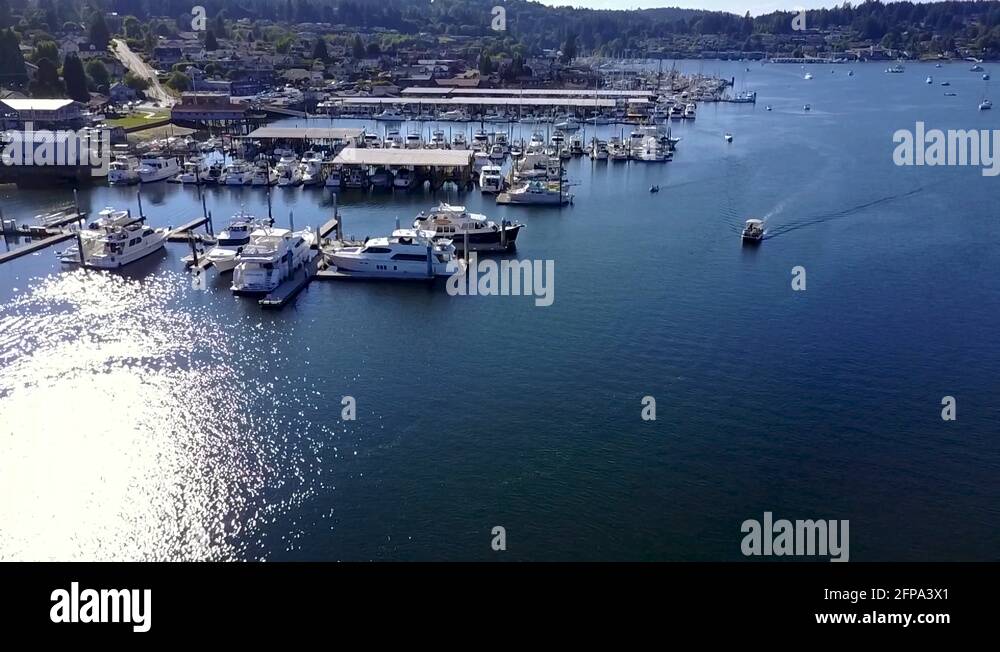 Harbor port marina water inlet Stock Videos & Footage - HD and 4K Video ...