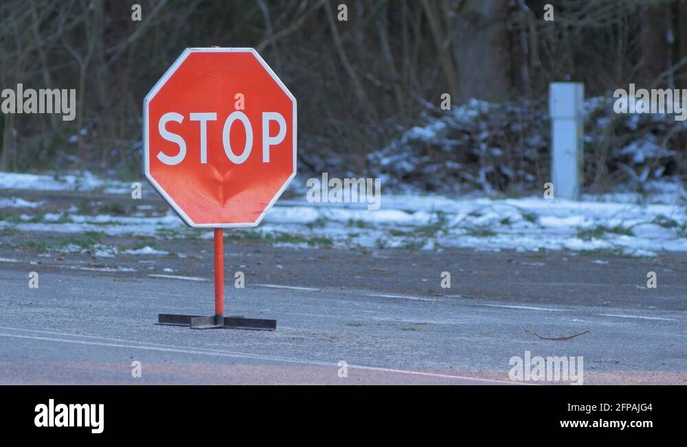 Barrier stop sign isolated on Stock Videos & Footage - HD and 4K Video ...