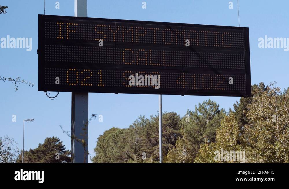 Warning message board roadside Stock Videos & Footage - HD and 4K Video ...