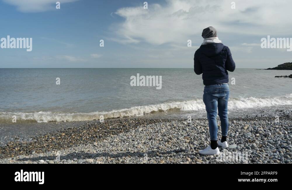Male rear view standing beach Stock Videos & Footage - HD and 4K Video ...