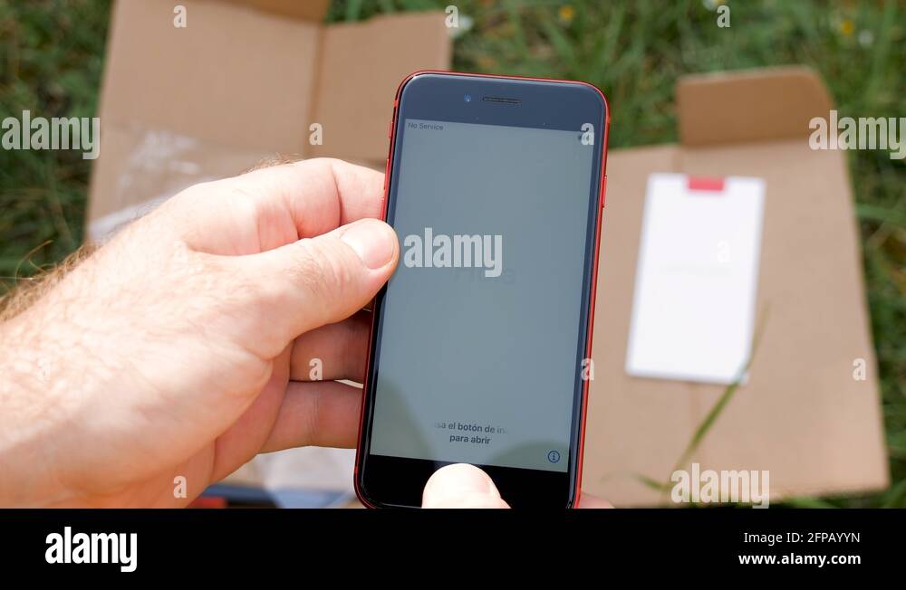 POV Influencer setting first time iOS quick start menu on new budget ...