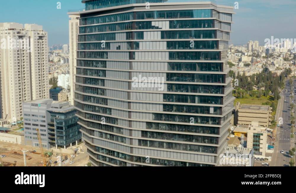 WeWork ToHa office building love-heart in windows, Tel Aviv lockdown ...