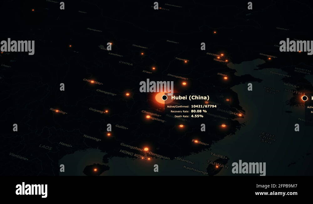 Coronavirus COVID-19 pandemic world map. Epidemic is spreading from ...