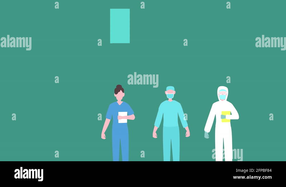 Animation of a words Thank You flashing on green background with ...