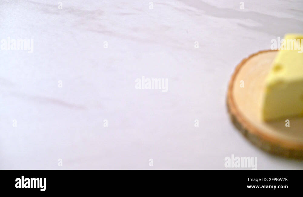 Tom & Jerry cheesecake on wooden plate Stock Video Footage - Alamy