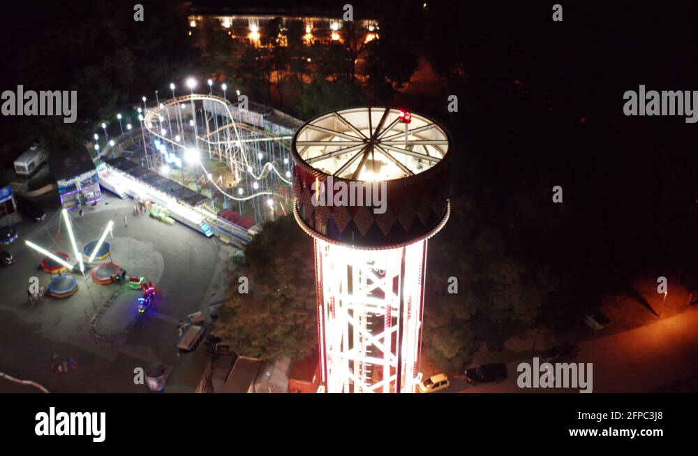Fairground attraction fair ground rides theme park Stock Videos ...