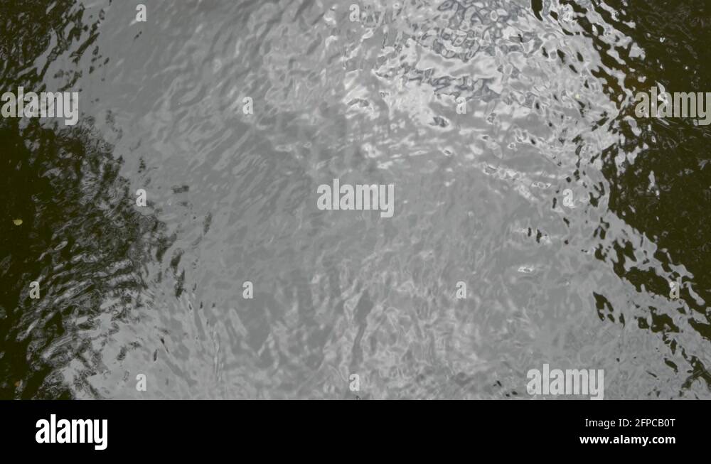 Birds eye view of water flowing downstream. River top view Stock Video ...