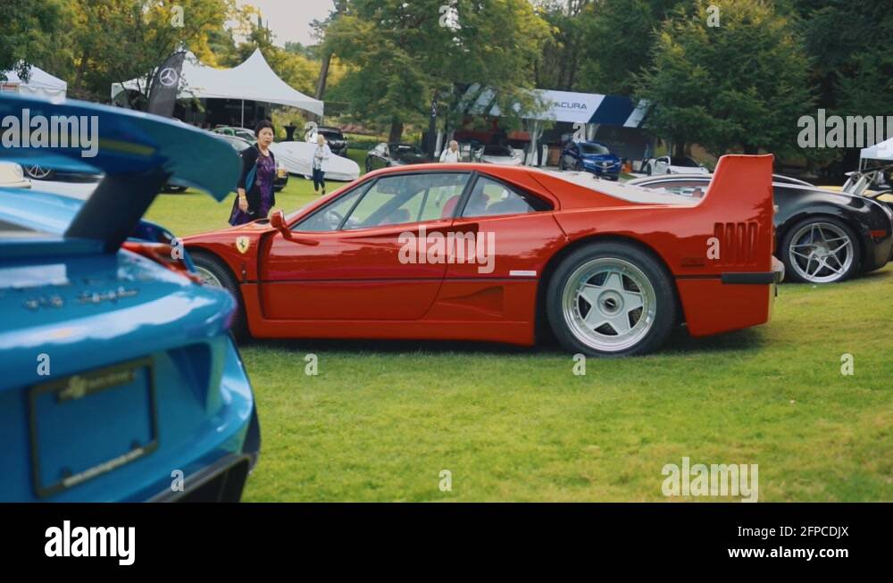 Side View of a Ferrari F40 Super Car Parked at Luxury Car Show Stock ...