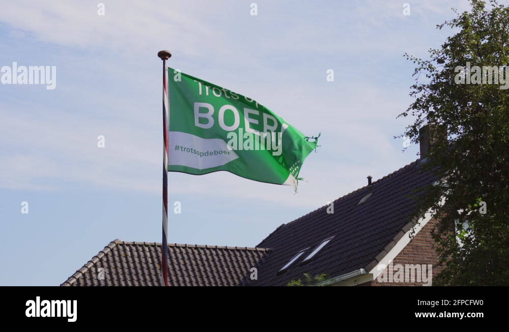 This flag is a symbol of the Dutch farmersement "Trots op de Boer!". In ...