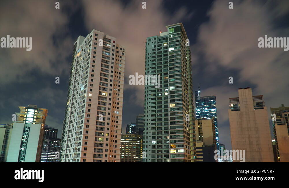 Makati skyline night makati city Stock Videos & Footage - HD and 4K ...
