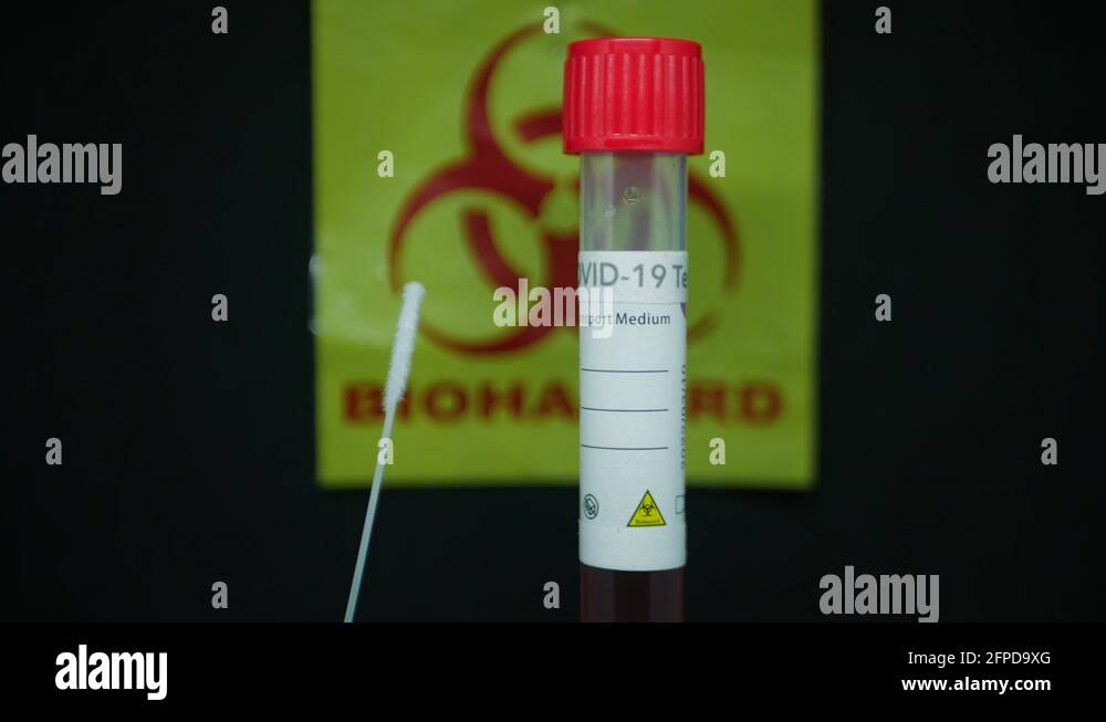 Covid-19 Sample Test Kit Consists Of Swab And Clinical Tube With ...