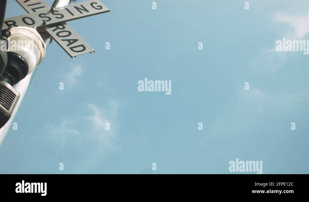 Railroad crossing sign covered in disgusting spider webs, Slide Left ...