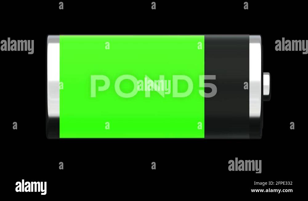 Charging battery 3D animation. PNG RGBA Stock Video Footage - Alamy