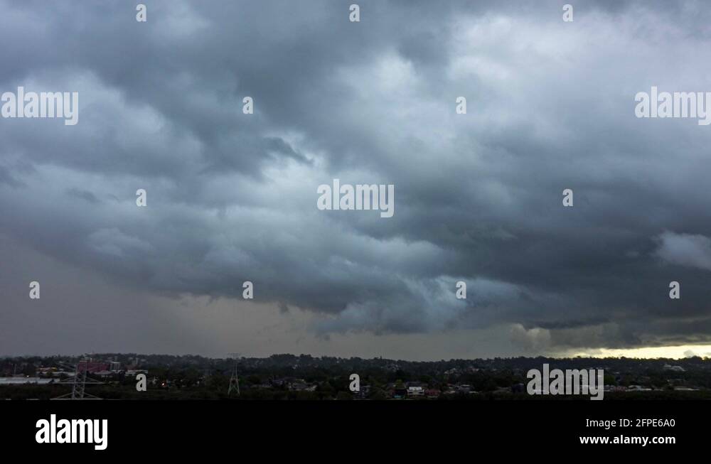 Dark and moody time lapse of massive cloud formation with wall of rain Stock Video Footage - Alamy