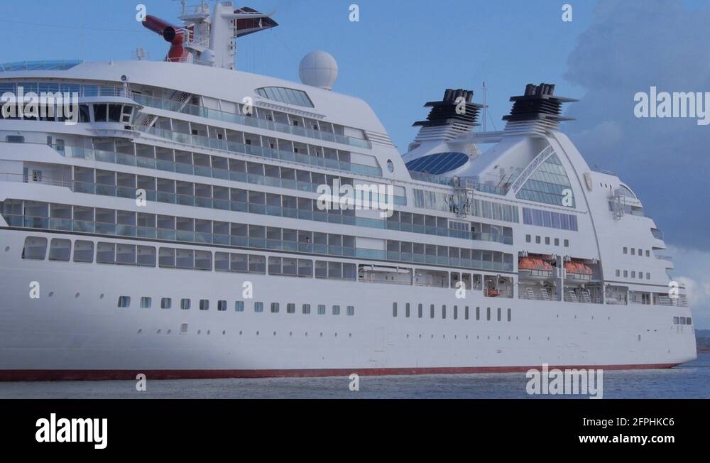 cruise ship side view Stock Video Footage - Alamy