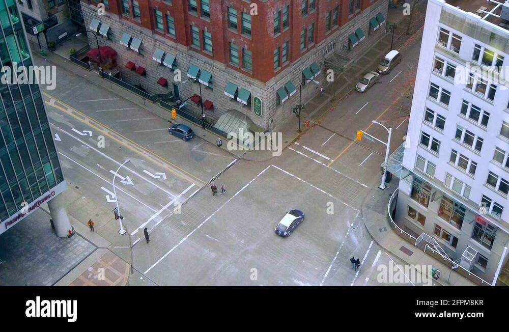 City Intersection Crosswalk, Top Down View Stock Video Footage - Alamy