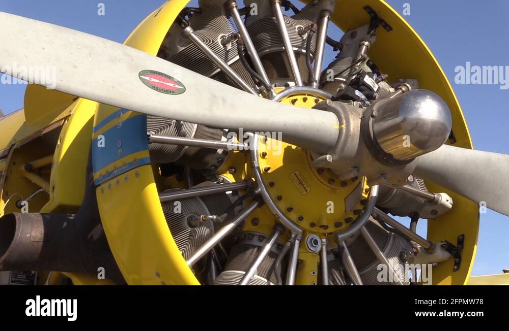 California Farming, Crop duster, rotary engine Stock Video Footage - Alamy