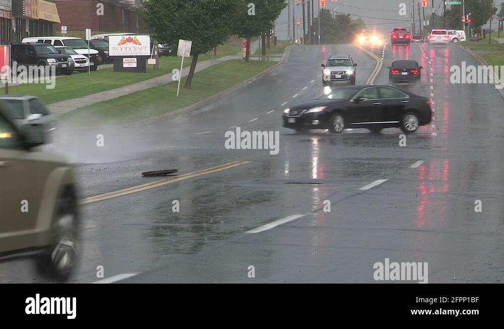 Flash flooding in Markham Ontario during severe thunderstorm and heavy ...