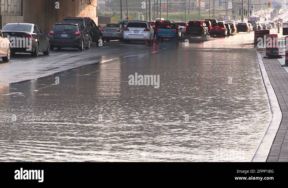 Flash flooding in Markham Ontario during severe thunderstorm and heavy ...