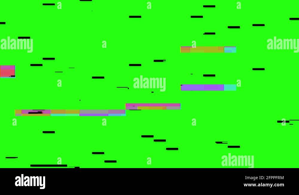 4K Digital Static Noise Green Screen Stock Video Footage - Alamy