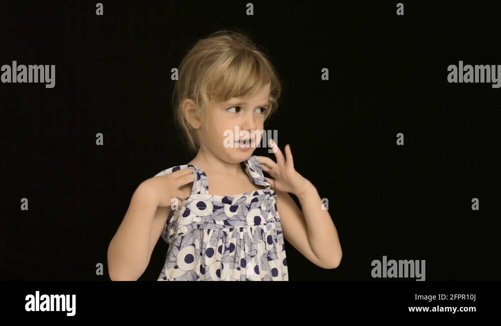 Little girl puppet crying sad Stock Video Footage - Alamy