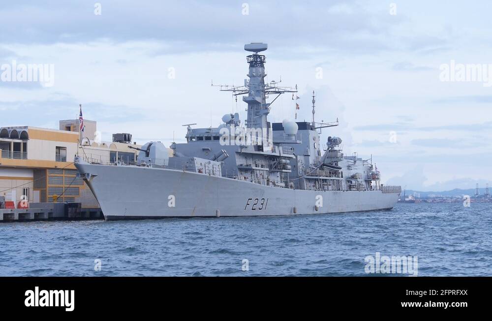 HMS Argyll navy battleship warship frigate Stock Video Footage - Alamy